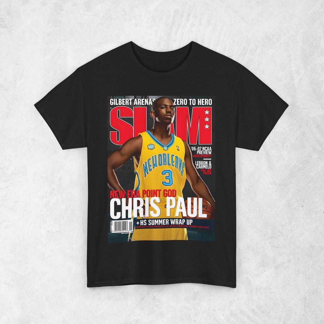 Chris Paul CP3 Shirt, New Orleans Hornets NBA SLAM Cover T-shirt ...