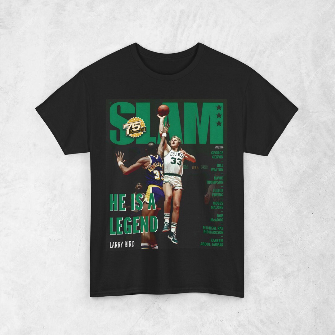 Larry Bird Shirt, Boston Celtics NBA SLAM Cover T-shirt, Unisex Sports ...