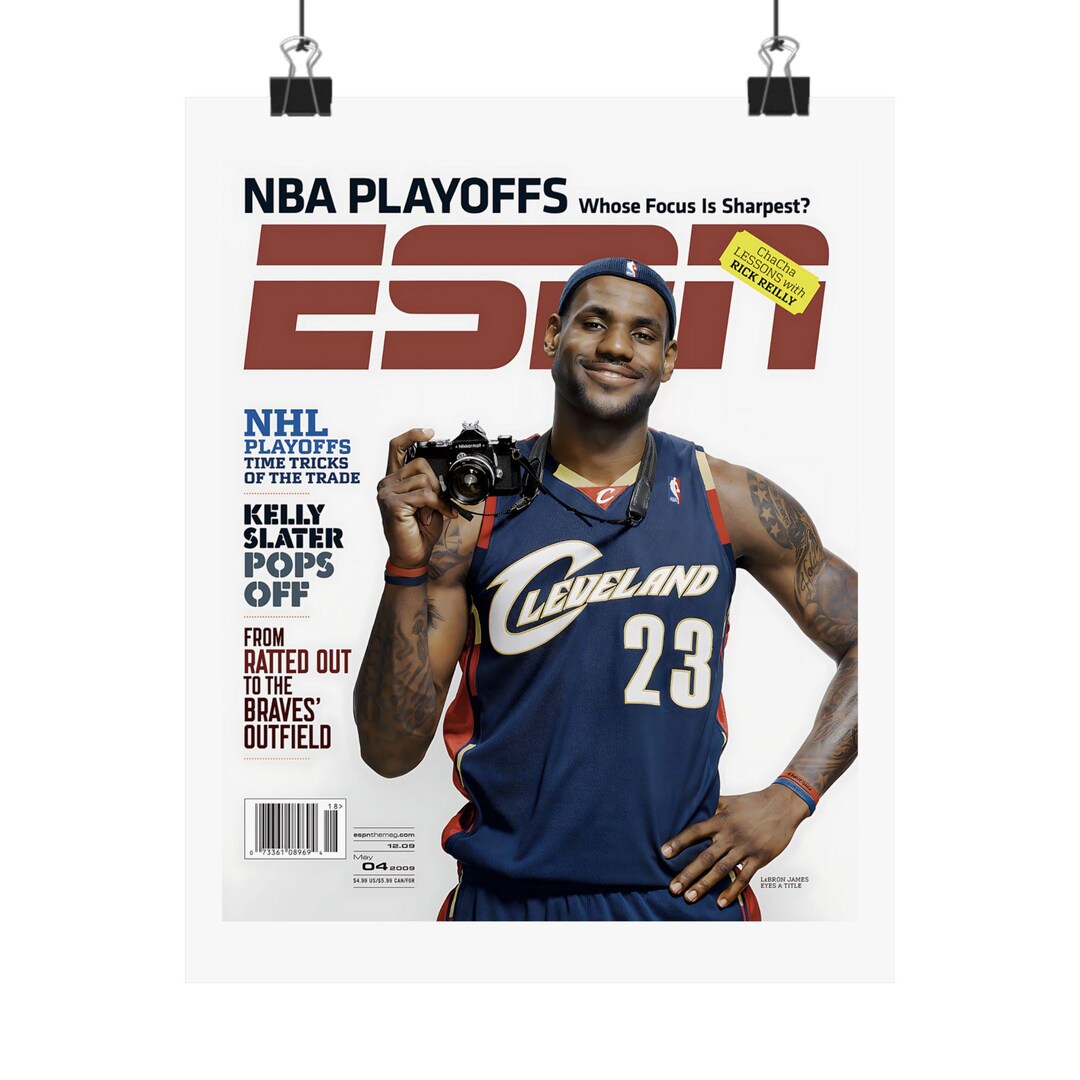 Lebron James "lbj", Cleveland Cavaliers NBA ESPN Cover Poster ...