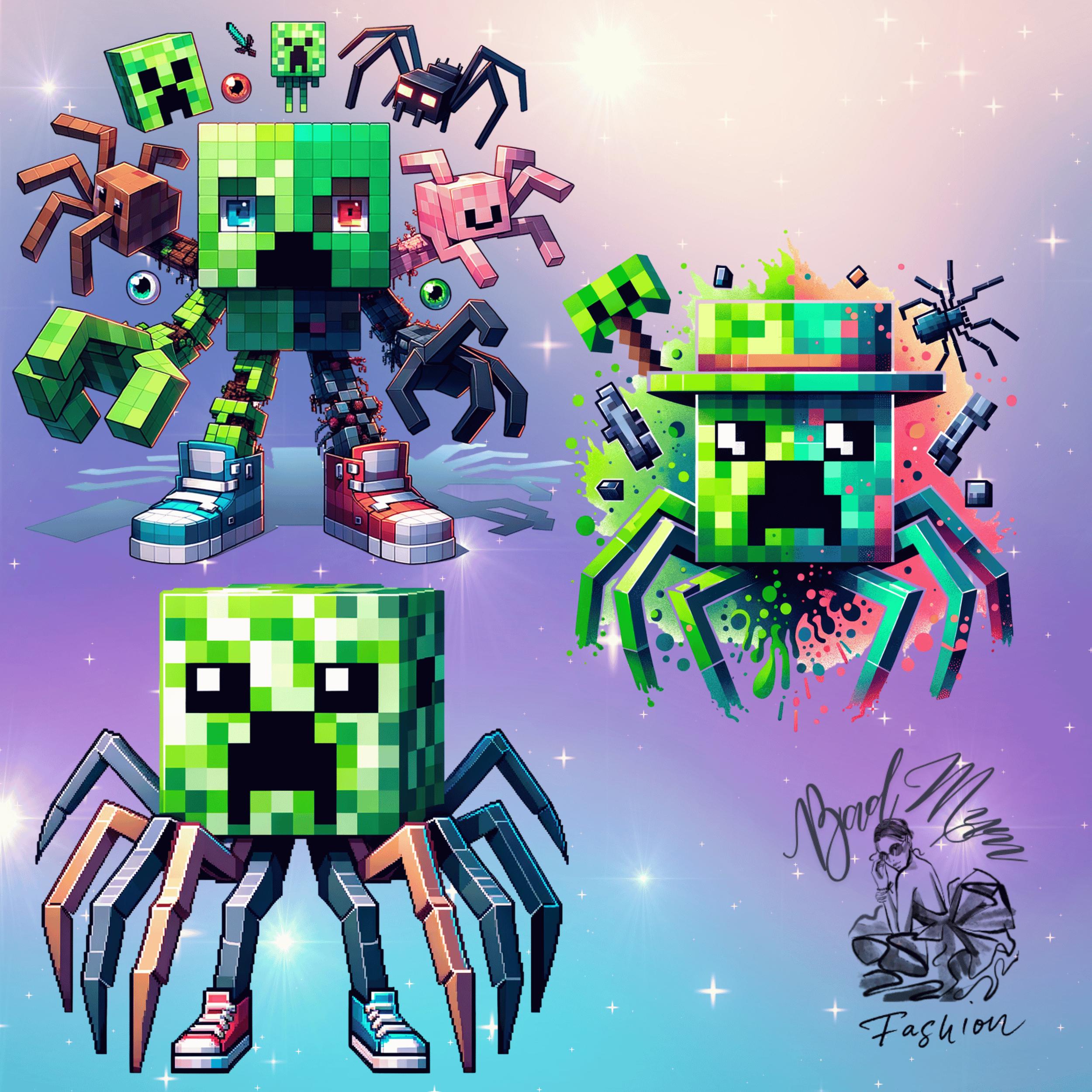 Minecraft Pixel Creeper Clipart Instant Download Sublimation Design for ...
