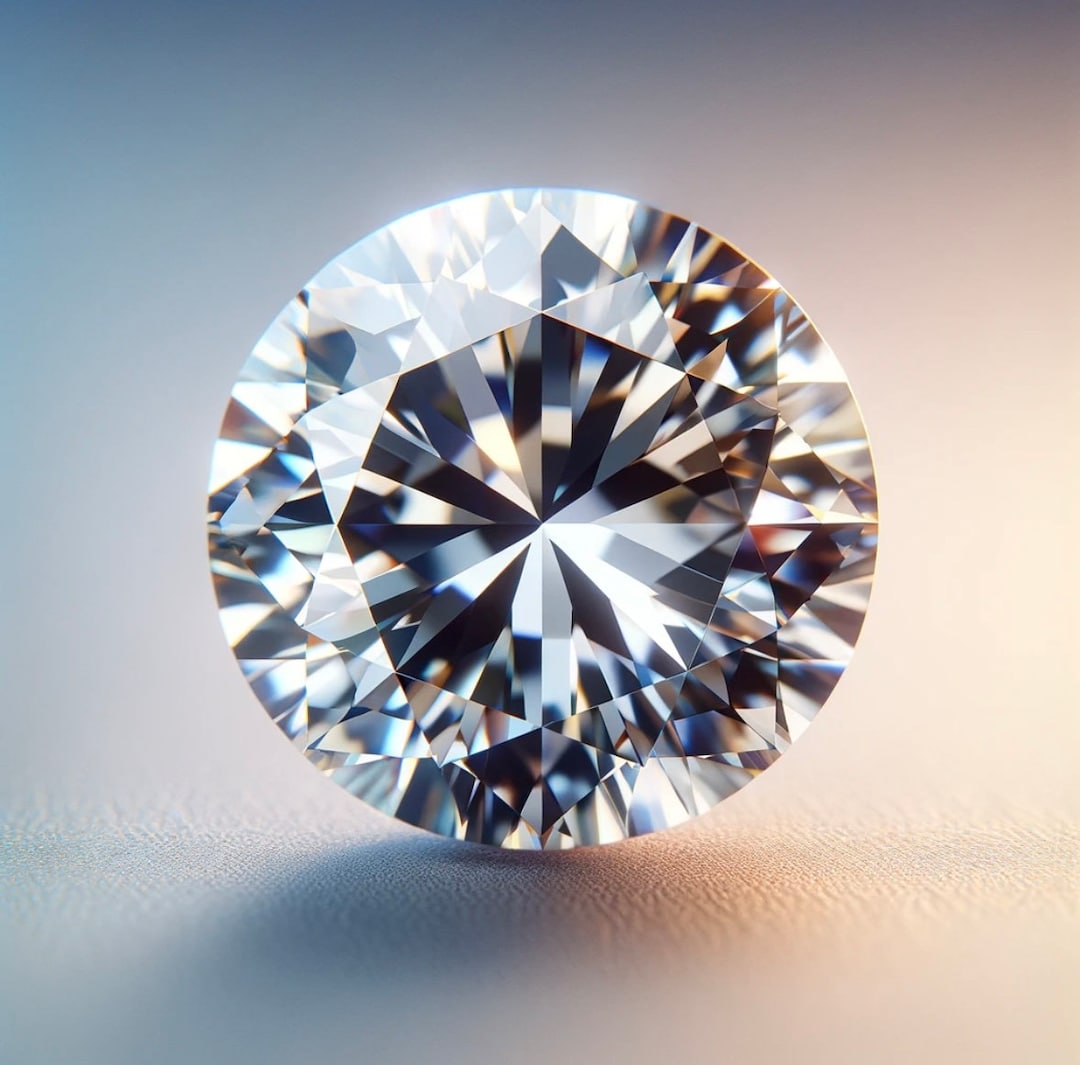 Exquisite 2-carat Round Cut Diamond VVS1 Clarity - Etsy