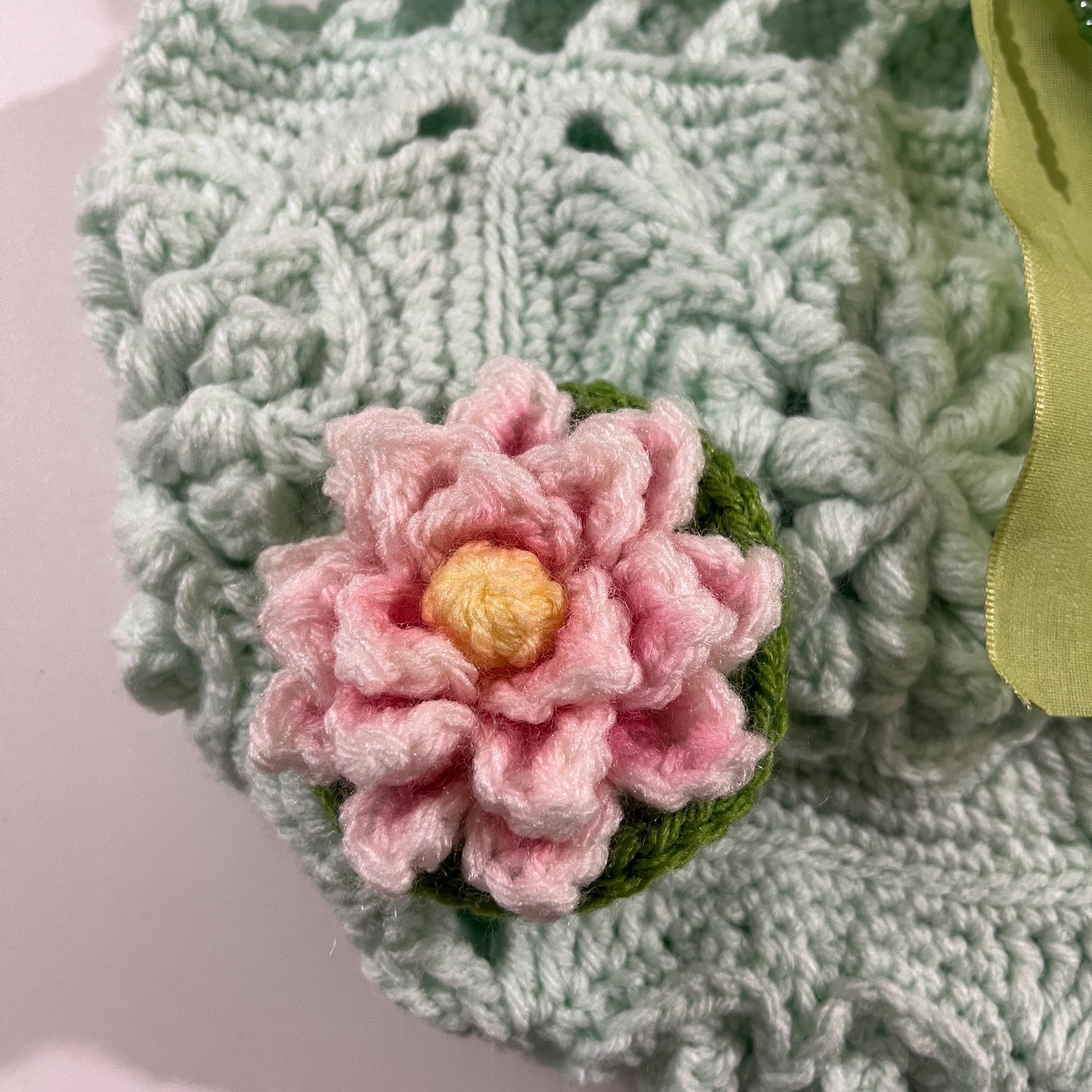 Handmade Crochet Pond Sea Bag, Crochet Shoulder Bag, Spring Bag ...