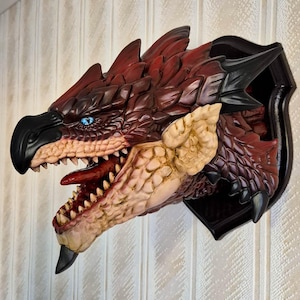 Large Rathalos Head Wall Mount From Monster Hunter Wilds Hand Painted ...