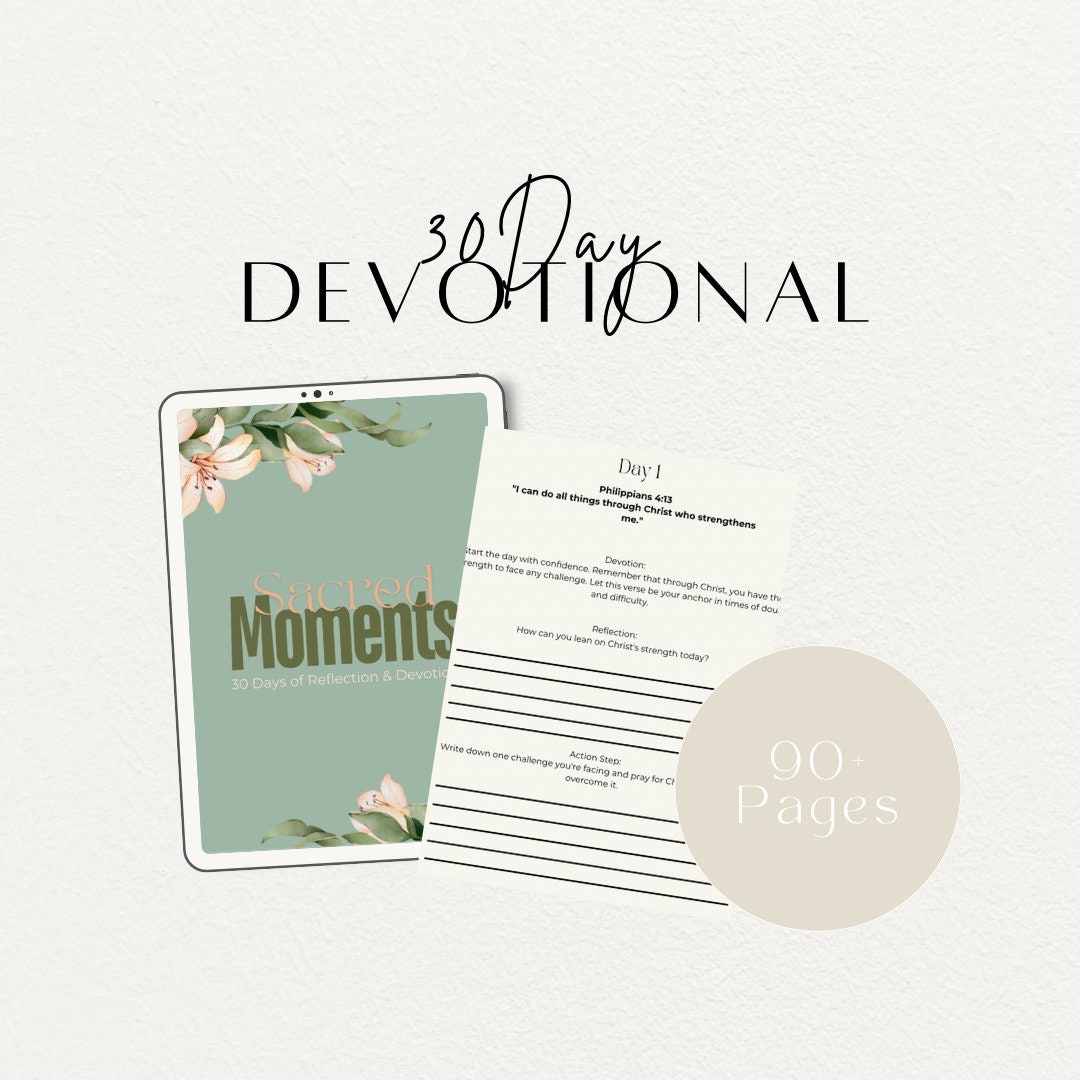 30-day Devotional Journal With Daily Scripture, Journaling Prompts, and ...