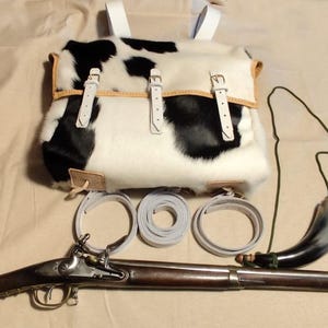 French Napoleonic Backpack for Historical Reenactment | Cow Hide | 18th ...