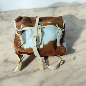 French Napoleonic Backpack for Historical Reenactment | Cow Hide | 18th ...