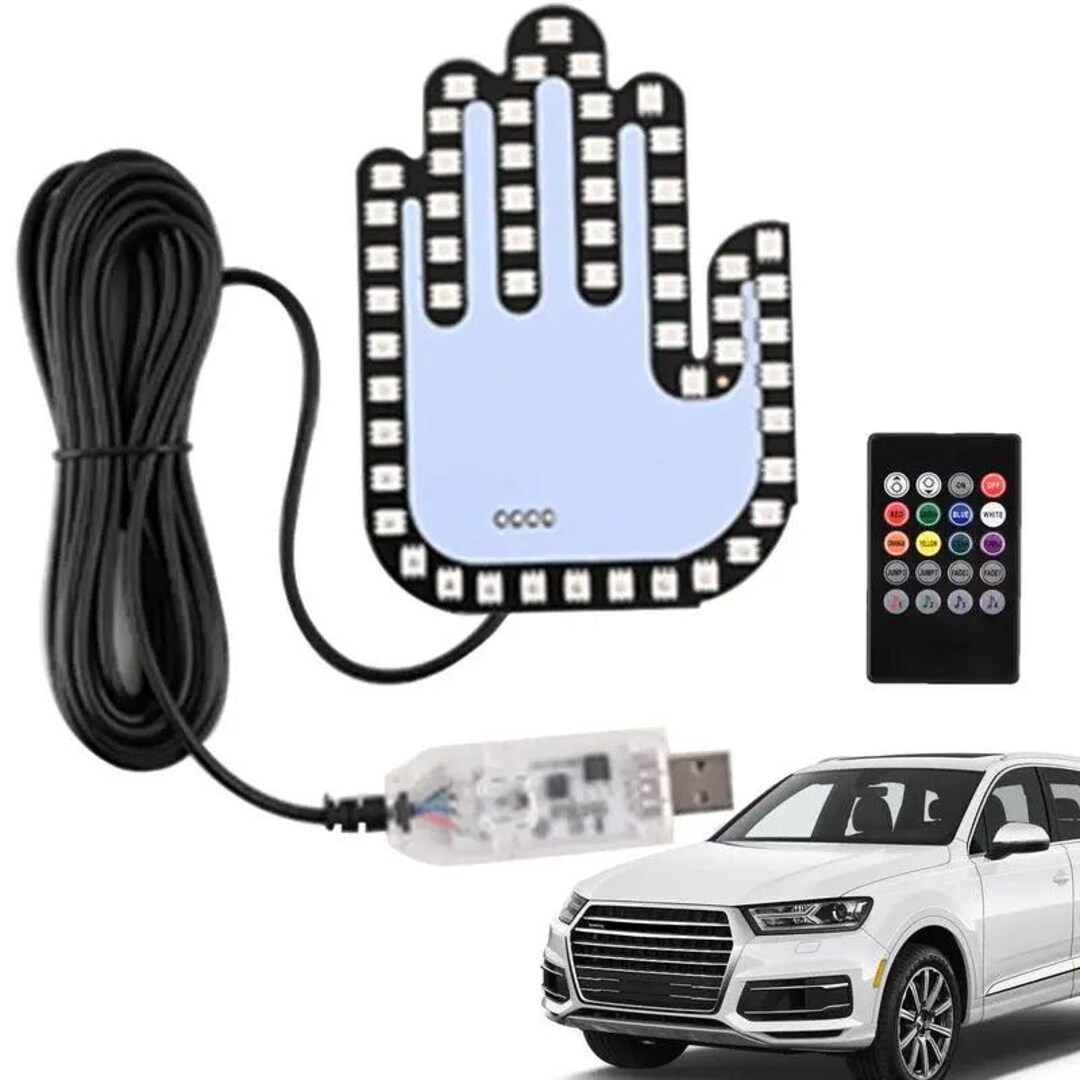 Hand Gesture Light for Car Hand Gesture LED Car Sign Colorful Car ...