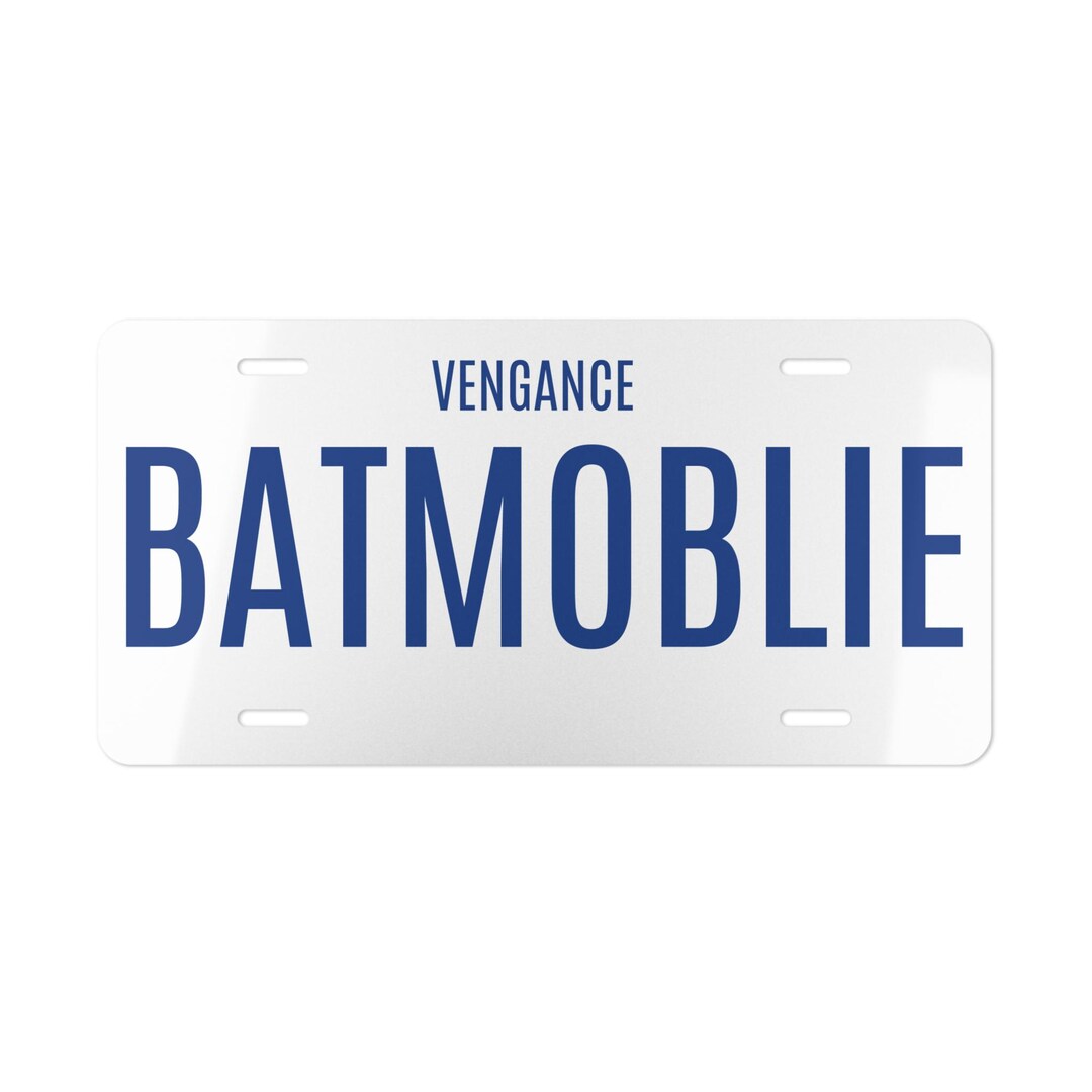 BATMOBILE Vanity Plate - Etsy