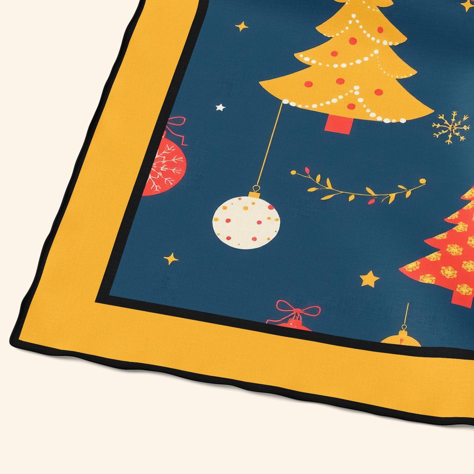 Personalized Christmas Satin Scarf, Holiday Print Bandana - Etsy