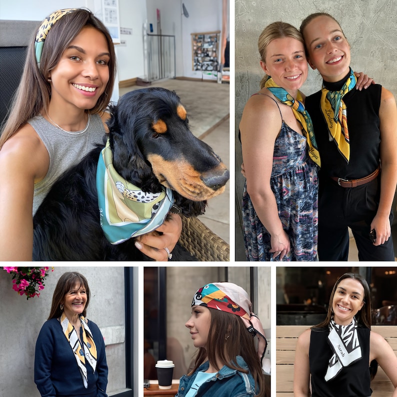 Personalized Satin Scarf, Unique Lightweight Scarves, Matching Gifts ...