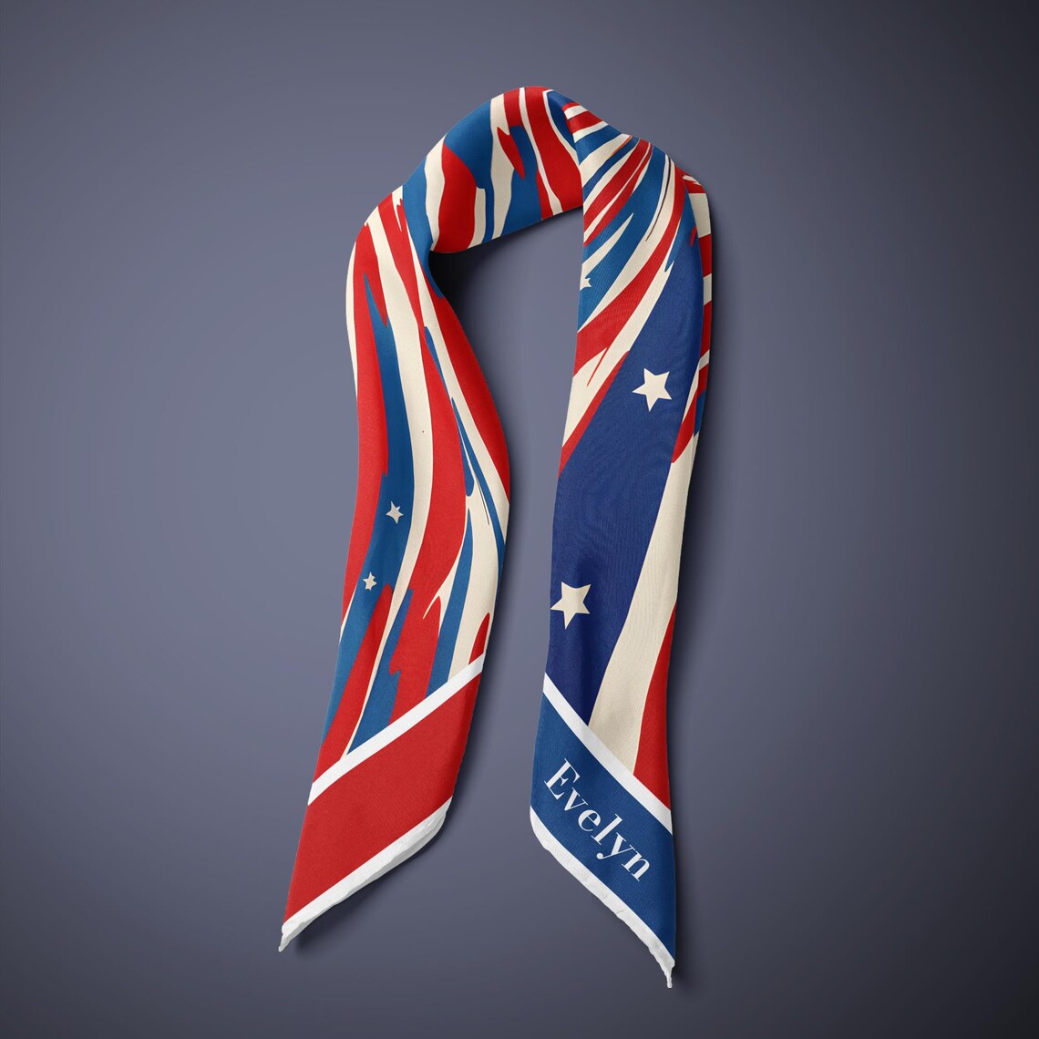 Personalized Silk American Flag Scarf: Patriotic USA Print - Etsy