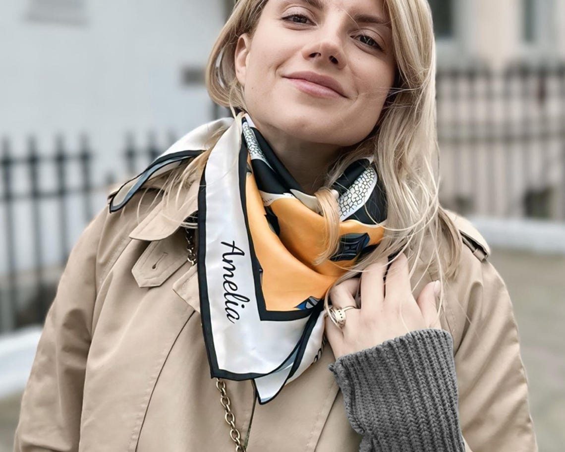 Personalized Satin Scarf, Unique Lightweight Scarves, Matching Gifts ...
