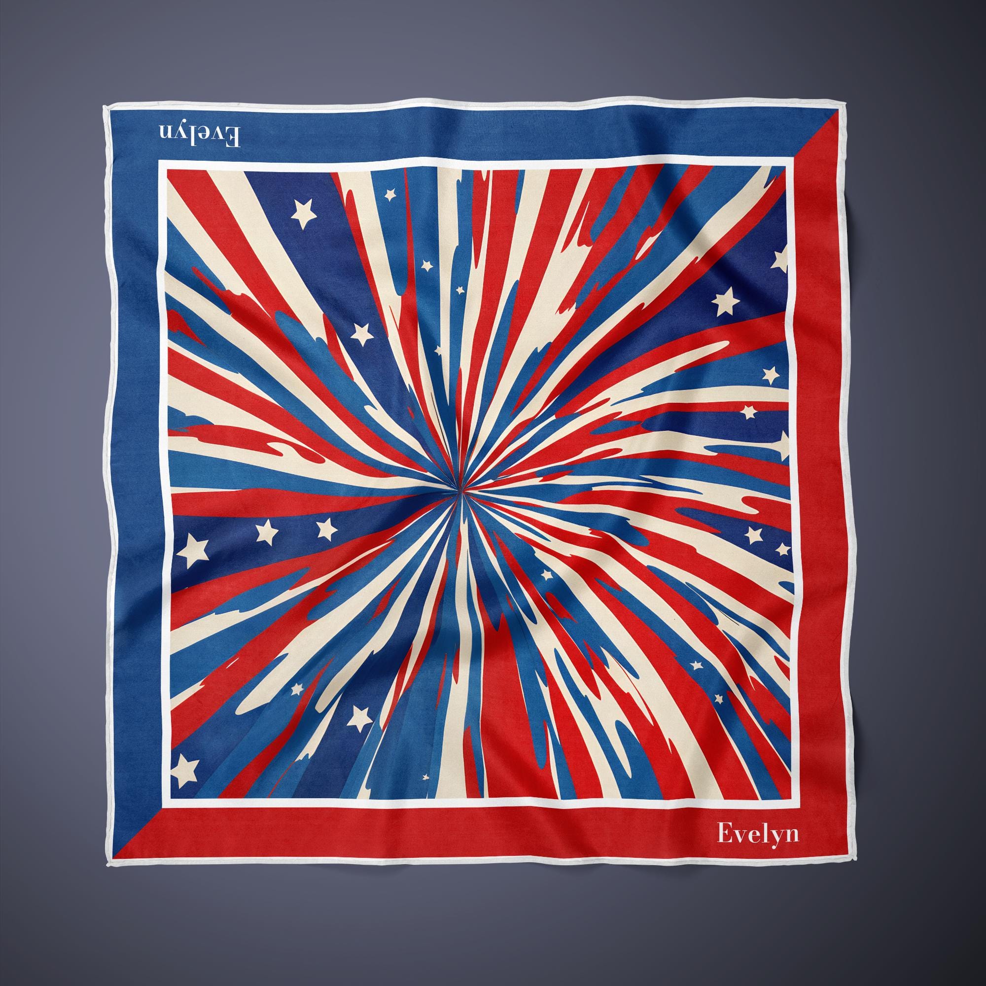 Personalized Silk American Flag Scarf: Patriotic USA Print - Etsy