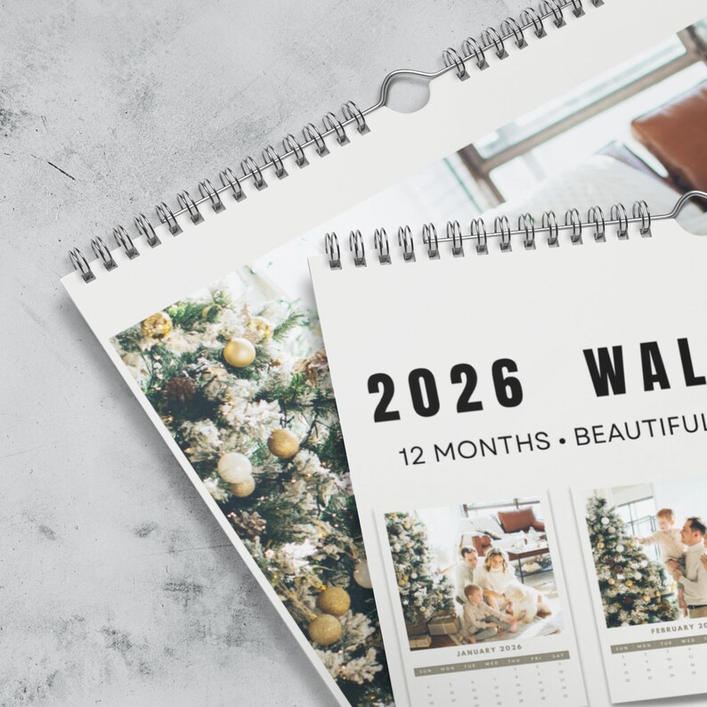2026 Calendar Custom Photos | Personalized Wall Calendar | Family Photo ...
