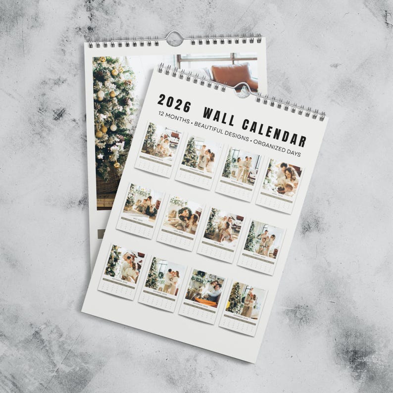 2026 Calendar Custom Photos | Personalized Wall Calendar | Family Photo ...