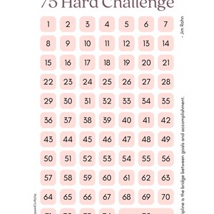 75 Hard Challenge Printable Planner 32-page Fitness and Mental Tracker ...