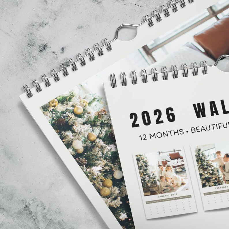 2026 Calendar Custom Photos | Personalized Wall Calendar | Family Photo ...