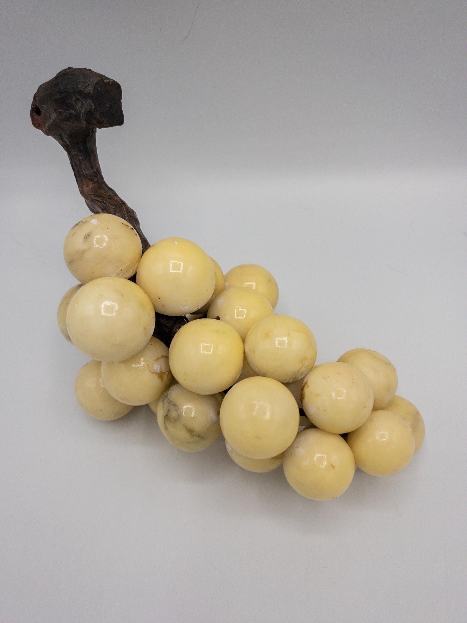 Large Vintage 1960s Mid Century Modern Cream Italian Alabaster Grape ...