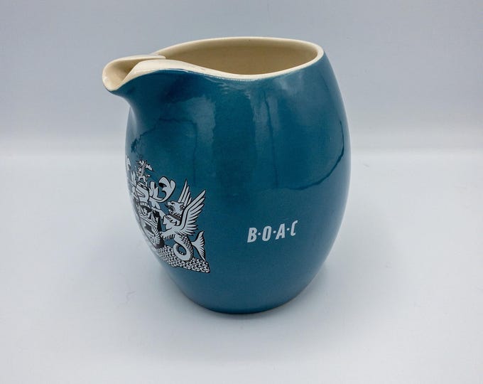 Vintage 1960s Ceramic BOAC Water Pitcher Jug | BOAC Airline Travel ...