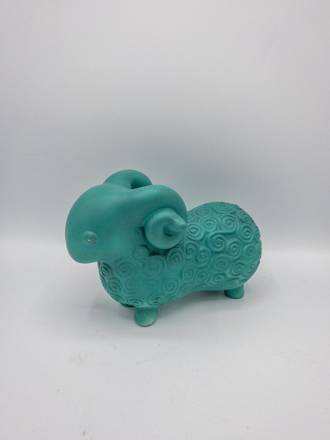 RARE Vintage 1930s Art Deco Teal Ram Sculpture | Kent Art Ware ...