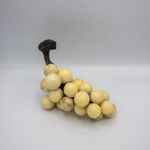 Large Vintage 1960s Mid Century Modern Cream Italian Alabaster Grape ...