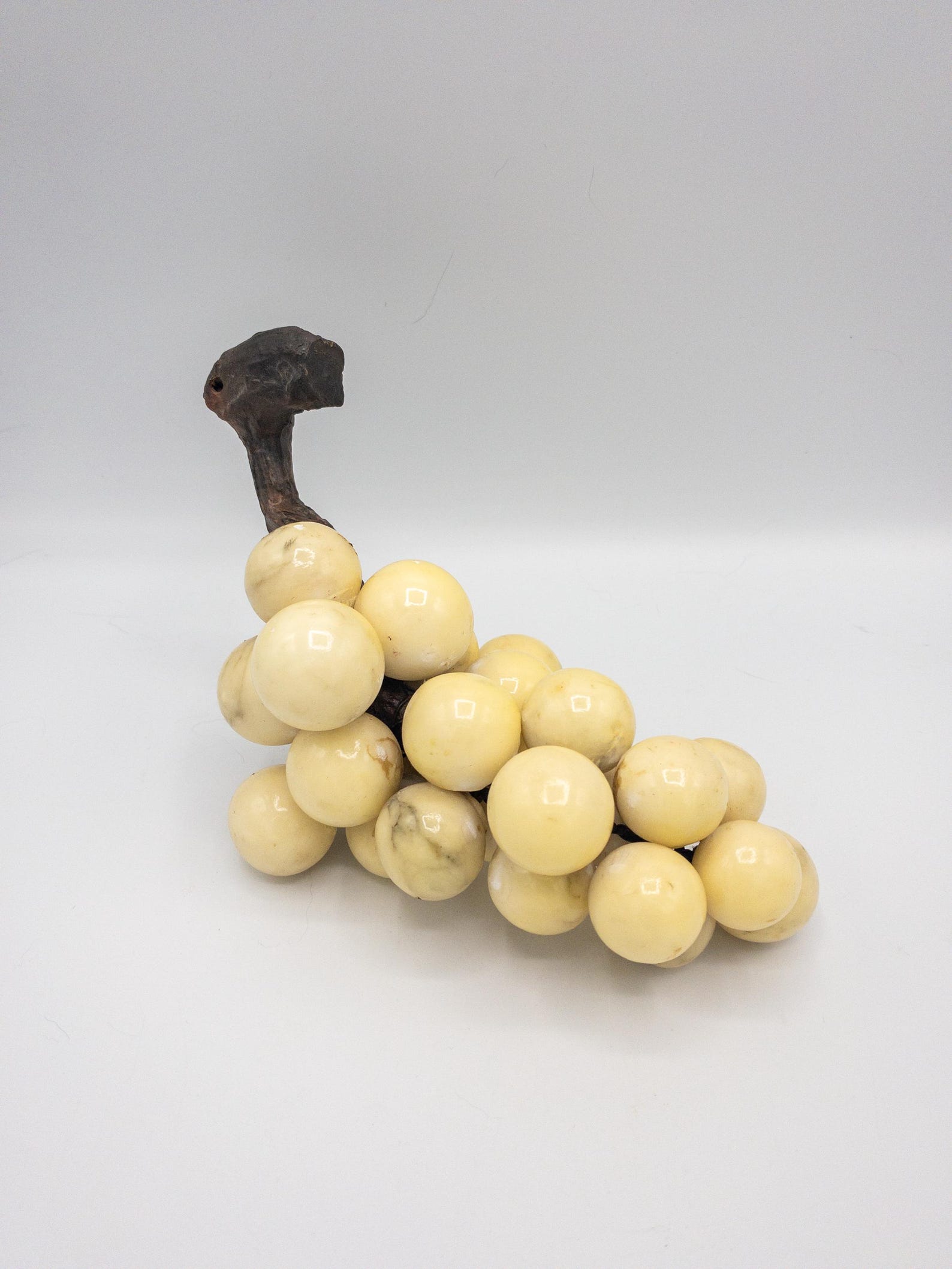 Large Vintage 1960s Mid Century Modern Cream Italian Alabaster Grape ...
