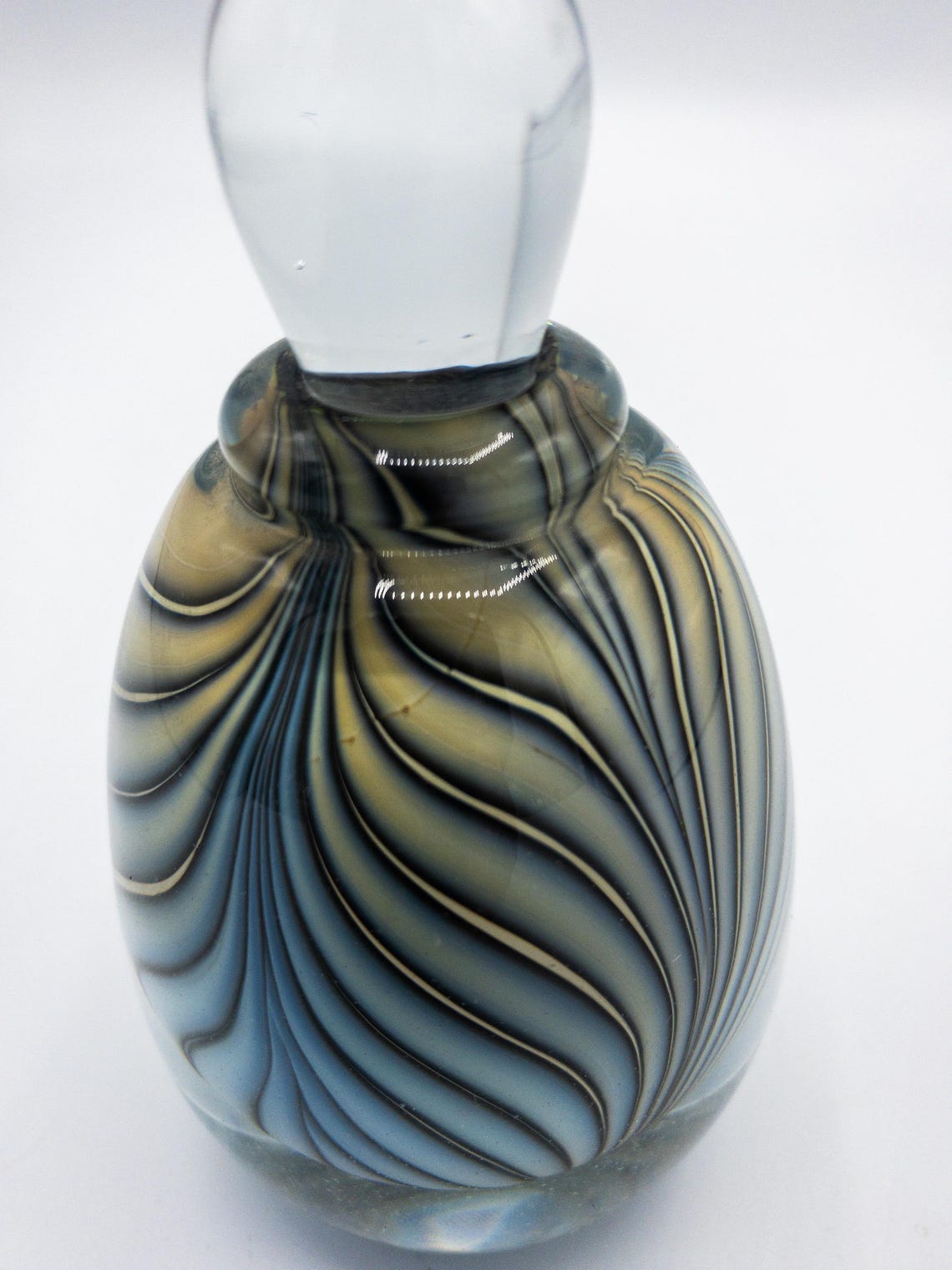 Vintage 1980 Hand Blown Art Glass Perfume Bottle Alan Goldfarb Signed ...