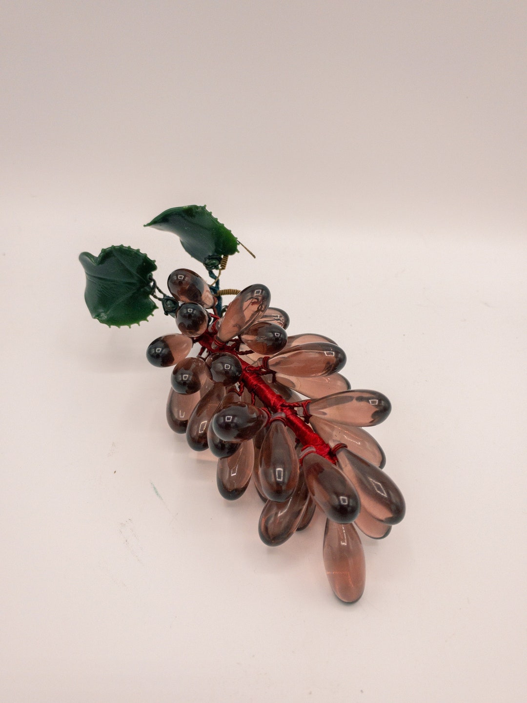 Vintage 1950s Mid Century Purple Glass Grapes | Grape Cluster | Glass ...