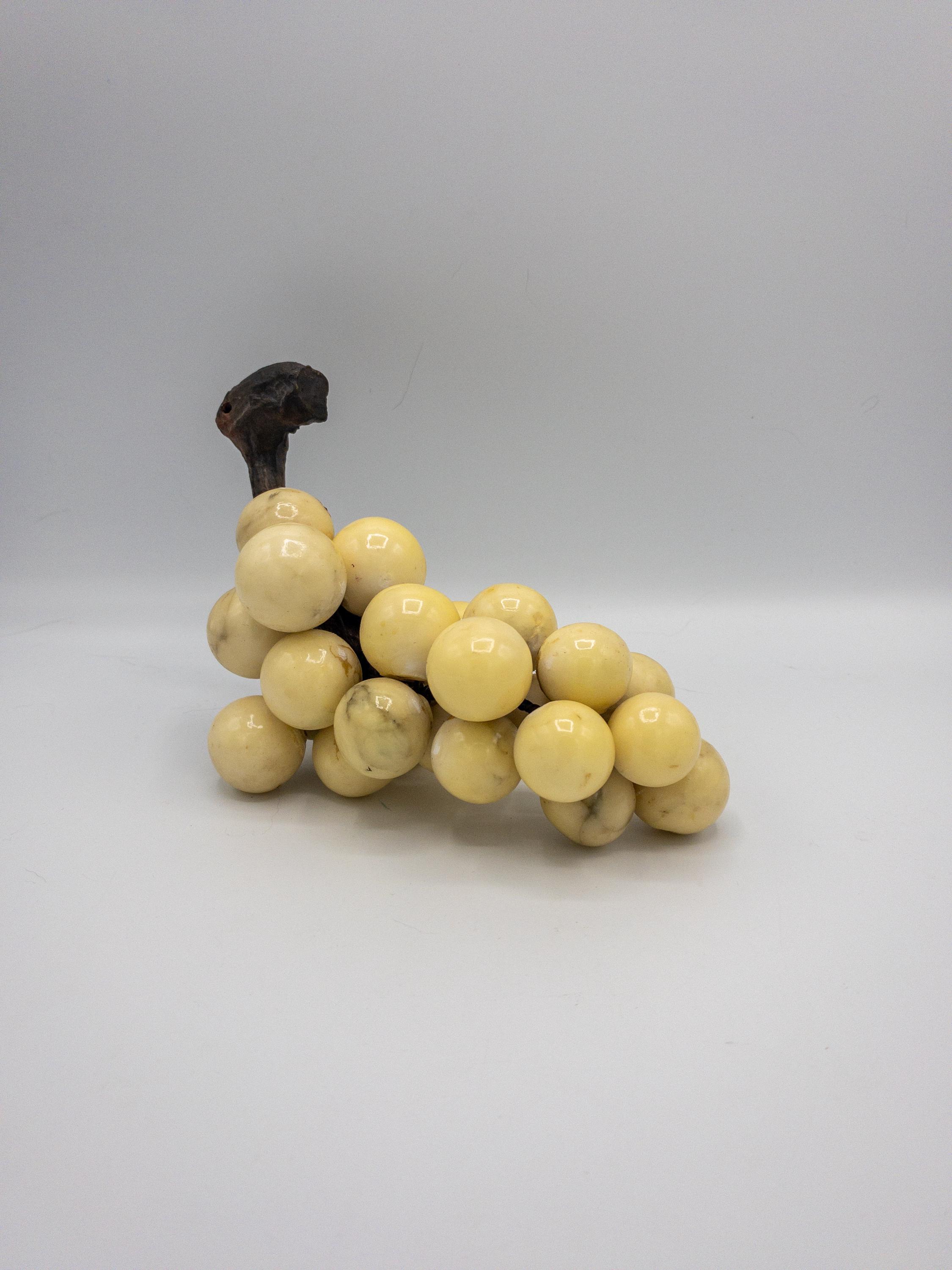Large Vintage 1960s Mid Century Modern Cream Italian Alabaster Grape ...