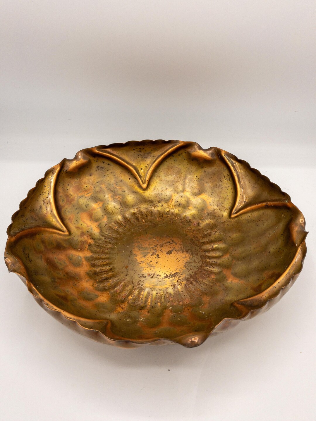 Vintage 1950s Gregorian Hammered Copper Bowl | Signed & Marked #320 ...