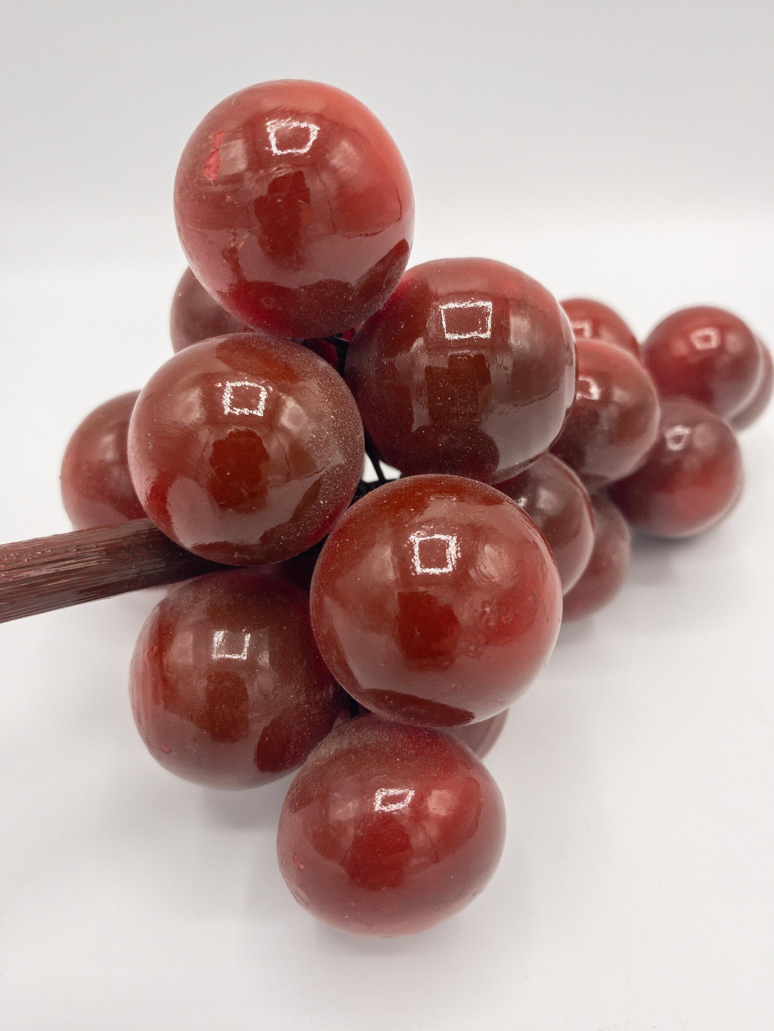 Large Vintage 1960s Mid Century Italian Crimson Alabaster Grape Cluster ...