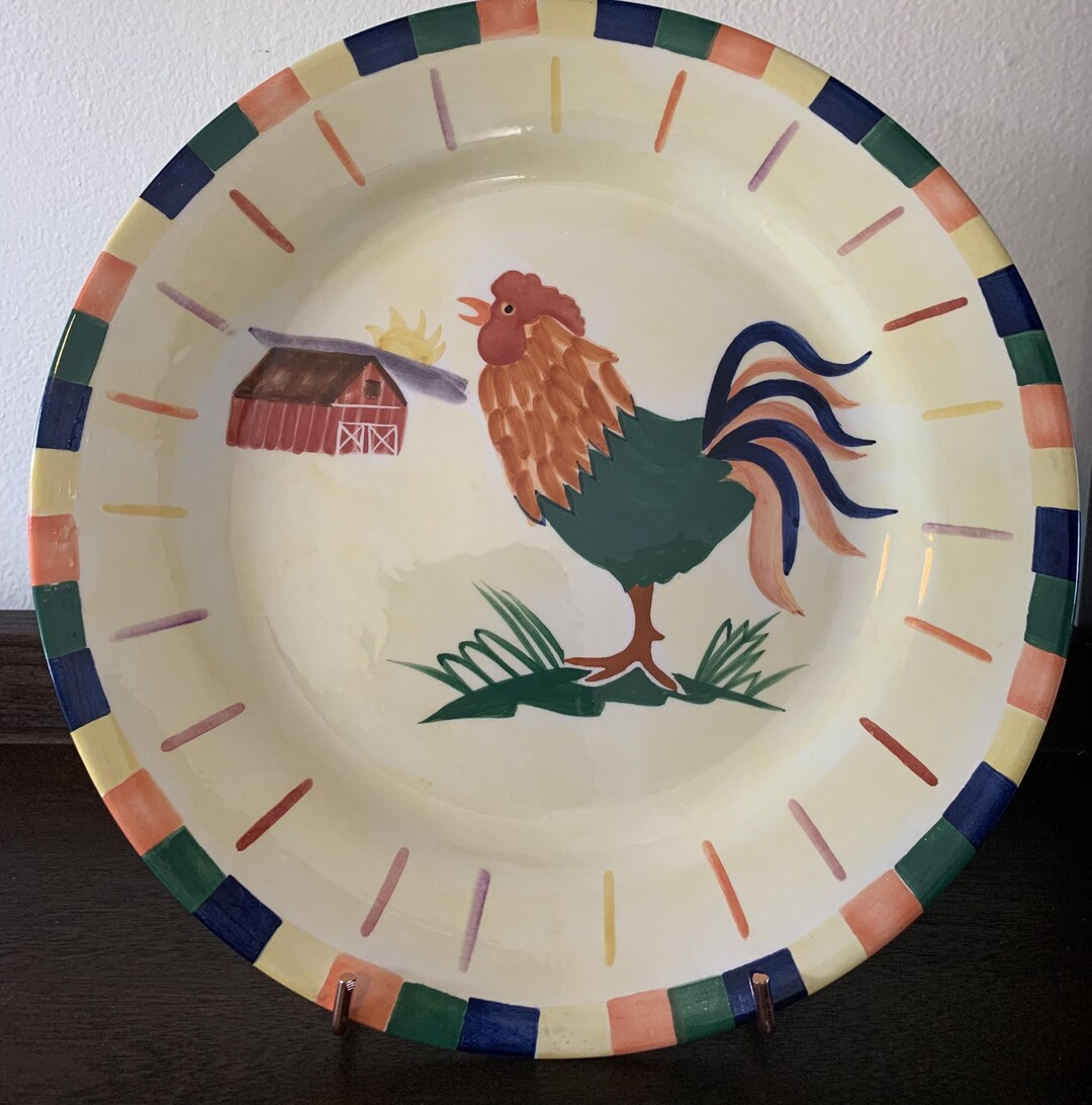 Serving Platter Chicken Rooster Kitchen Hosting Farmhouse Country ...