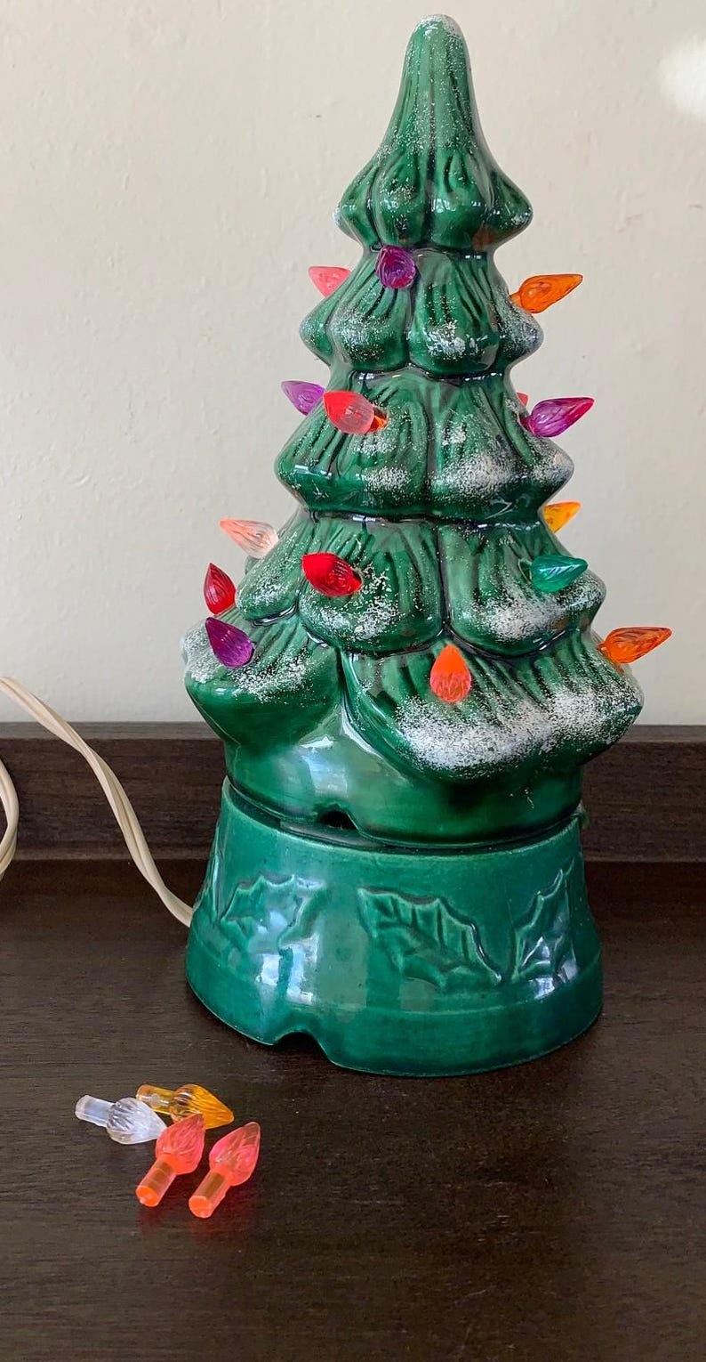 Vintage Lighted Christmas Tree Marcia Trim N Glo Ceramic - Etsy