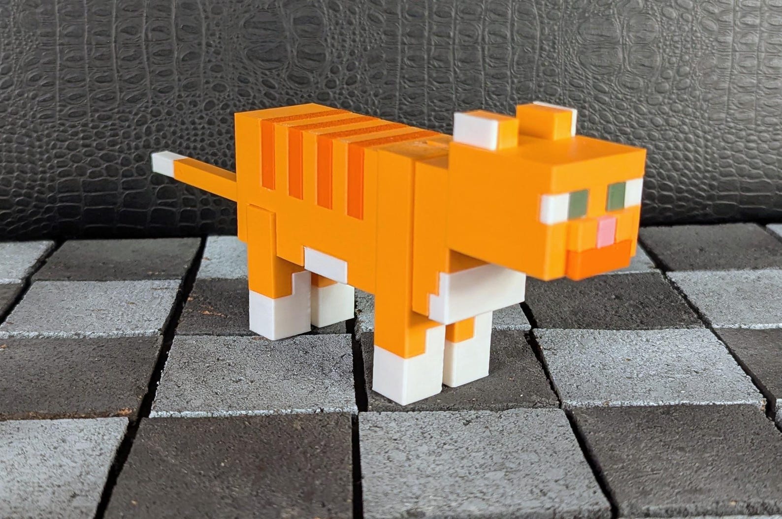 Minecraft-style Orange Cat || 3D Printed Figurines || Gamer Gift ...