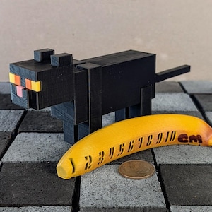 Minecraft-style Black Cat || 3D Printed Figurines || Gamer Gift ...