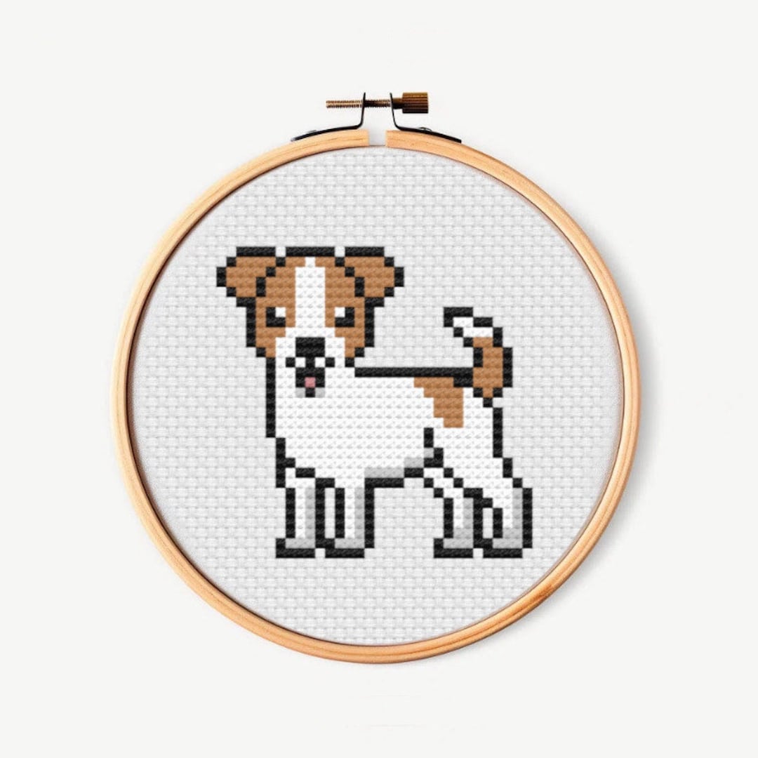 Super Simple Jack Russell Terrier Cross Stitch Pattern PDF, Digital ...