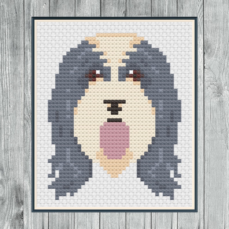 Bearded Collie Cross Stitch Pattern PDF, Digital File Only - Etsy
