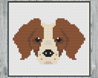 Brittany Dog Counted Cross Stitch Pattern - Etsy