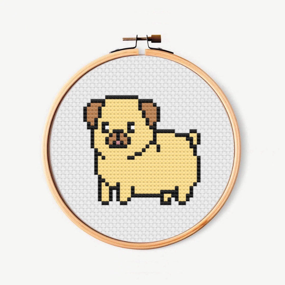 Super Simple Pug Cross Stitch Pattern PDF, Digital File Only - Etsy