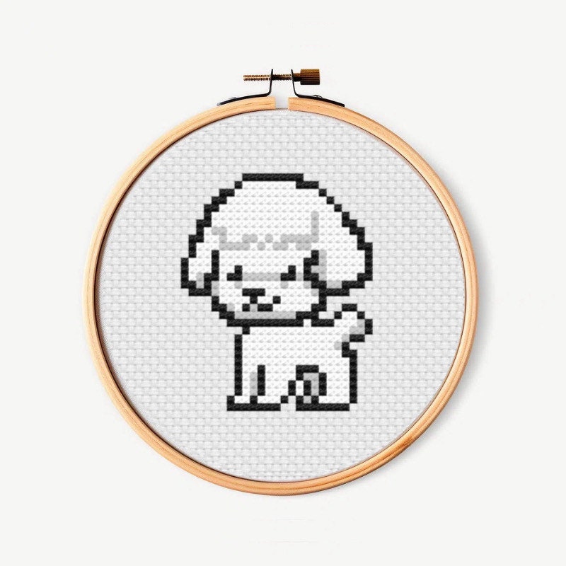 Super Simple Toy Poodle Cross Stitch Pattern PDF, Digital File Only - Etsy