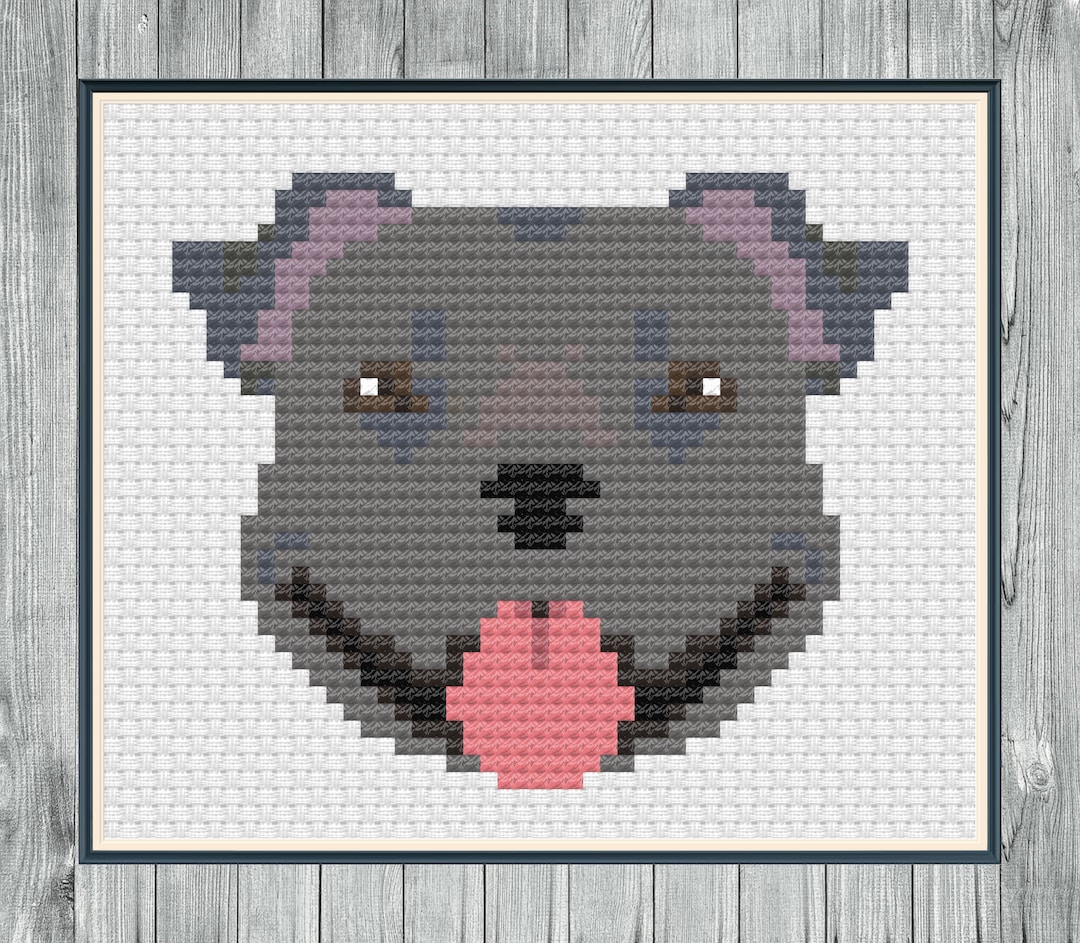 Staffordshire Terrier Cross Stitch Pattern PDF, Digital File Only - Etsy