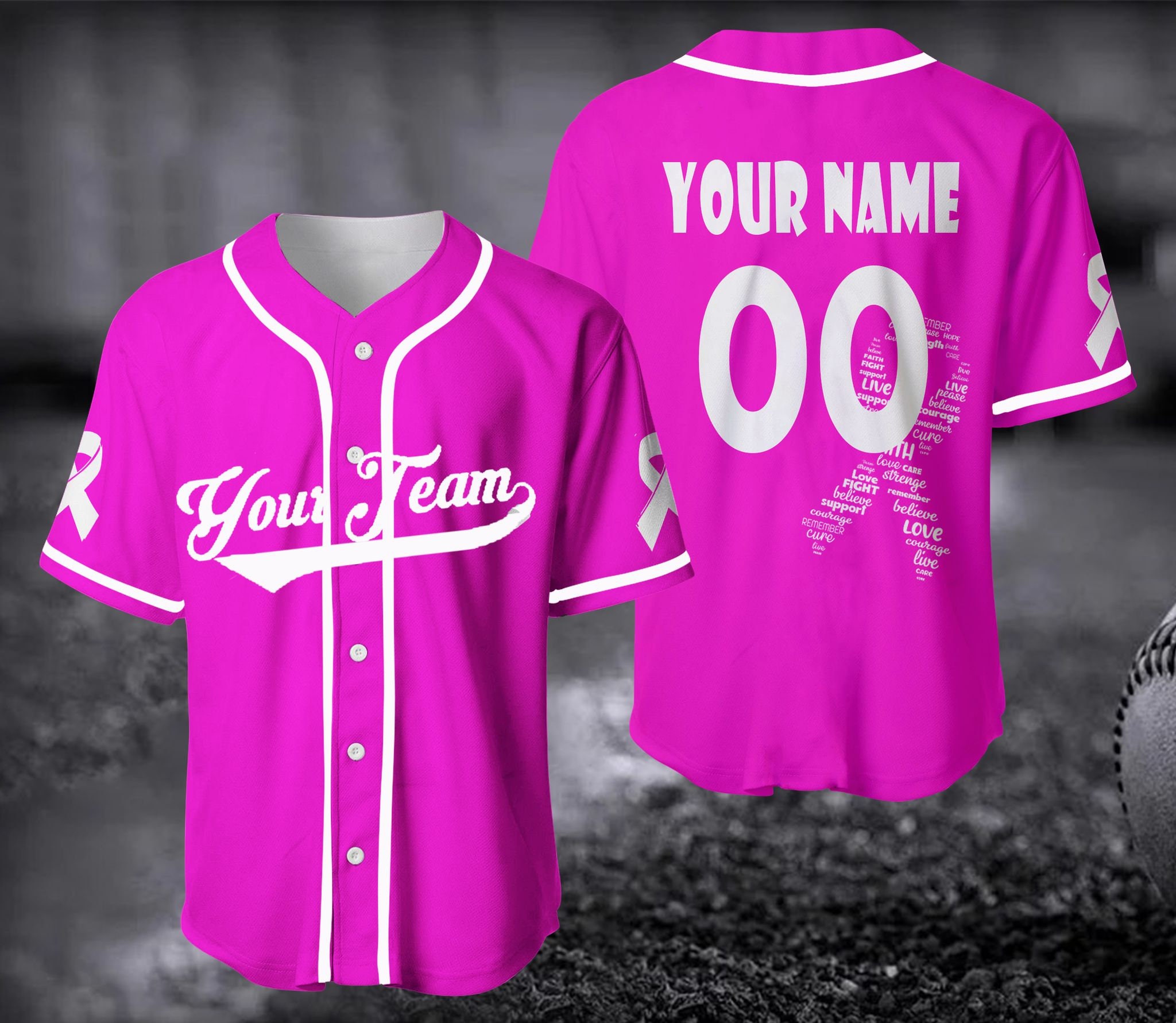 Breast Cancer Jersey, In October We Wear Pink Jersey, Pink Ribbon ...