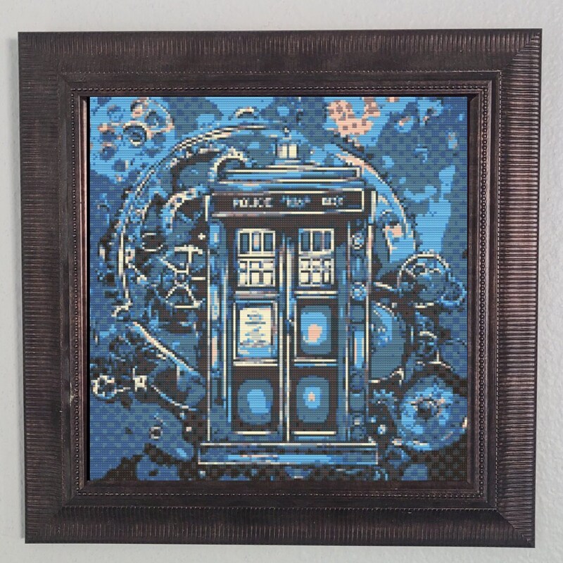 Tardis Embroidery - Etsy