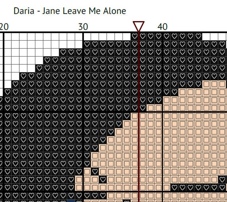 Daria Jane leave Me Alone Cross Stitch Pattern Instant Downloadable PDF - Etsy
