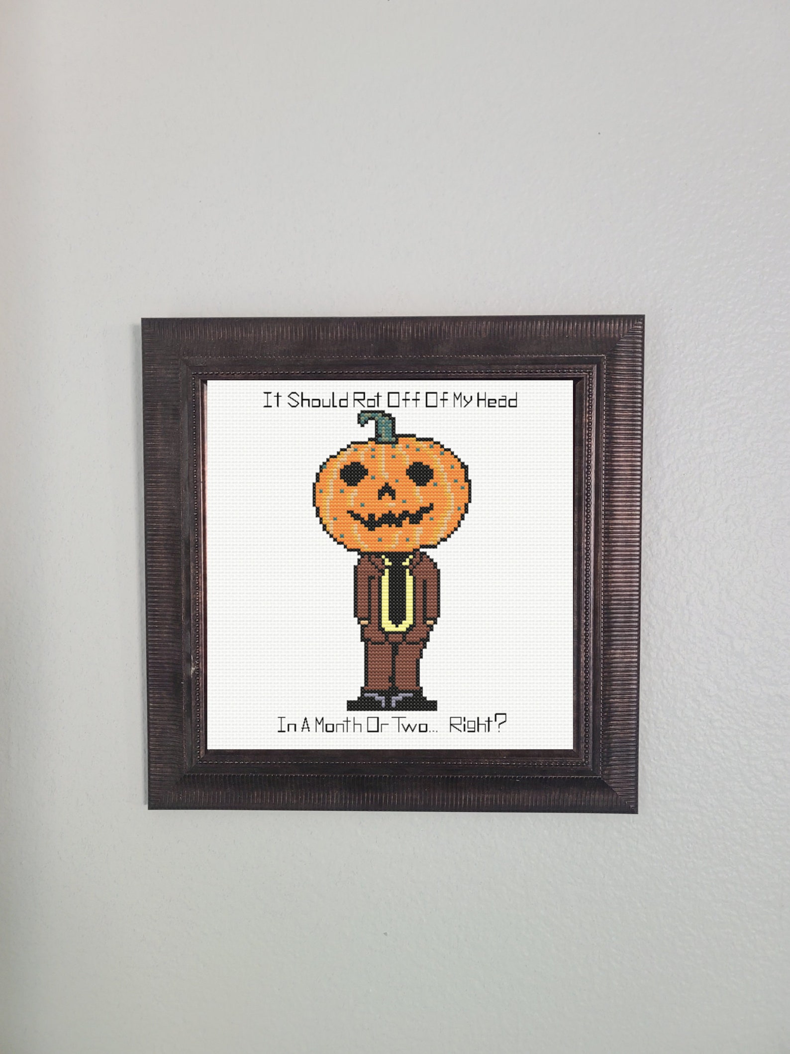The Office - Pumpkin Head Dwight - Cross Stitch Pattern | Instant ...