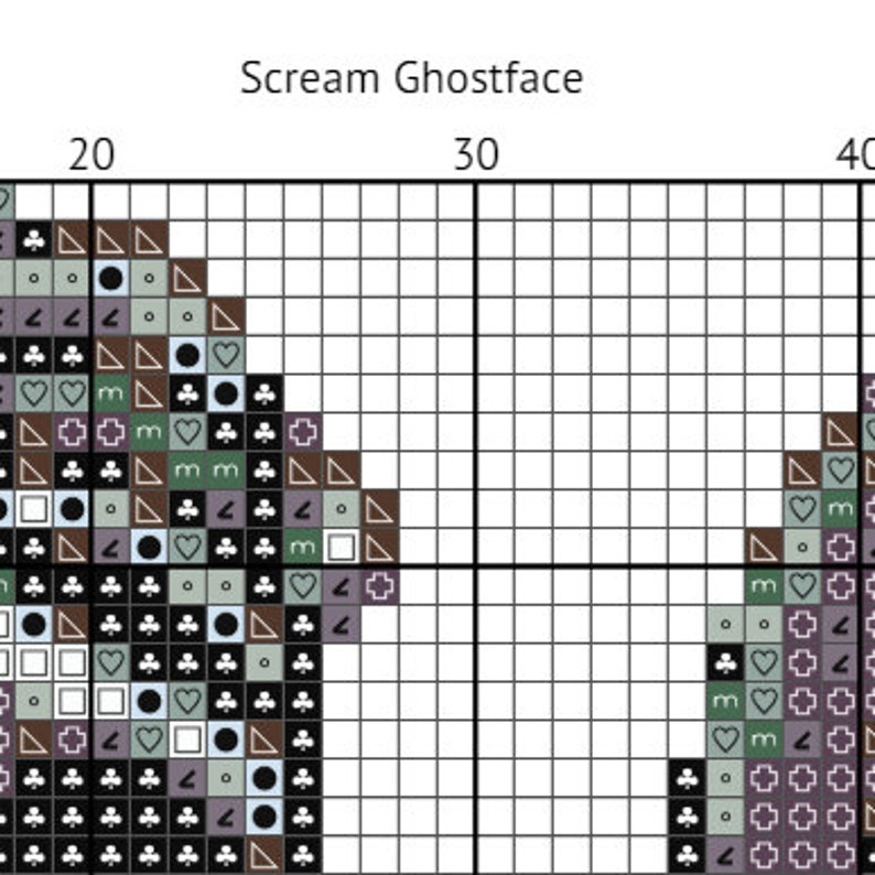 Scream - Ghostface Close up - Cross Stitch Pattern | Instant ...