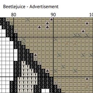 Beetlejuice - Betelgeuse Advertisement - Cross Stitch Pattern | Instant ...