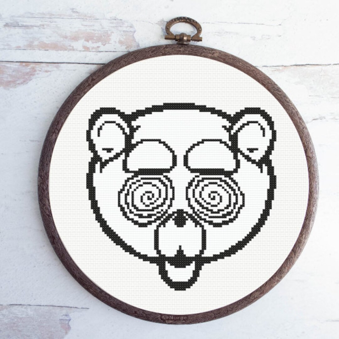Trippy Bear Cross Stitch Pattern Instant Downloadable PDF - Etsy