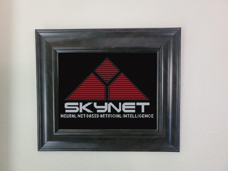 Terminator - Skynet Logo - Cross Stitch Pattern | Instant Downloadable ...