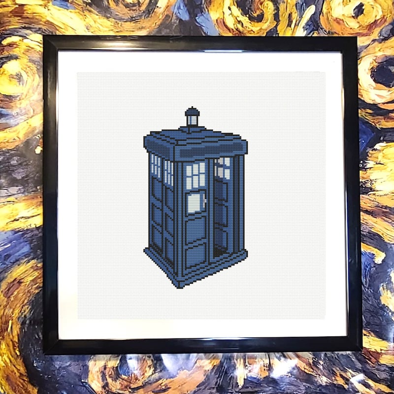 Tardis Cross Stitch - Etsy
